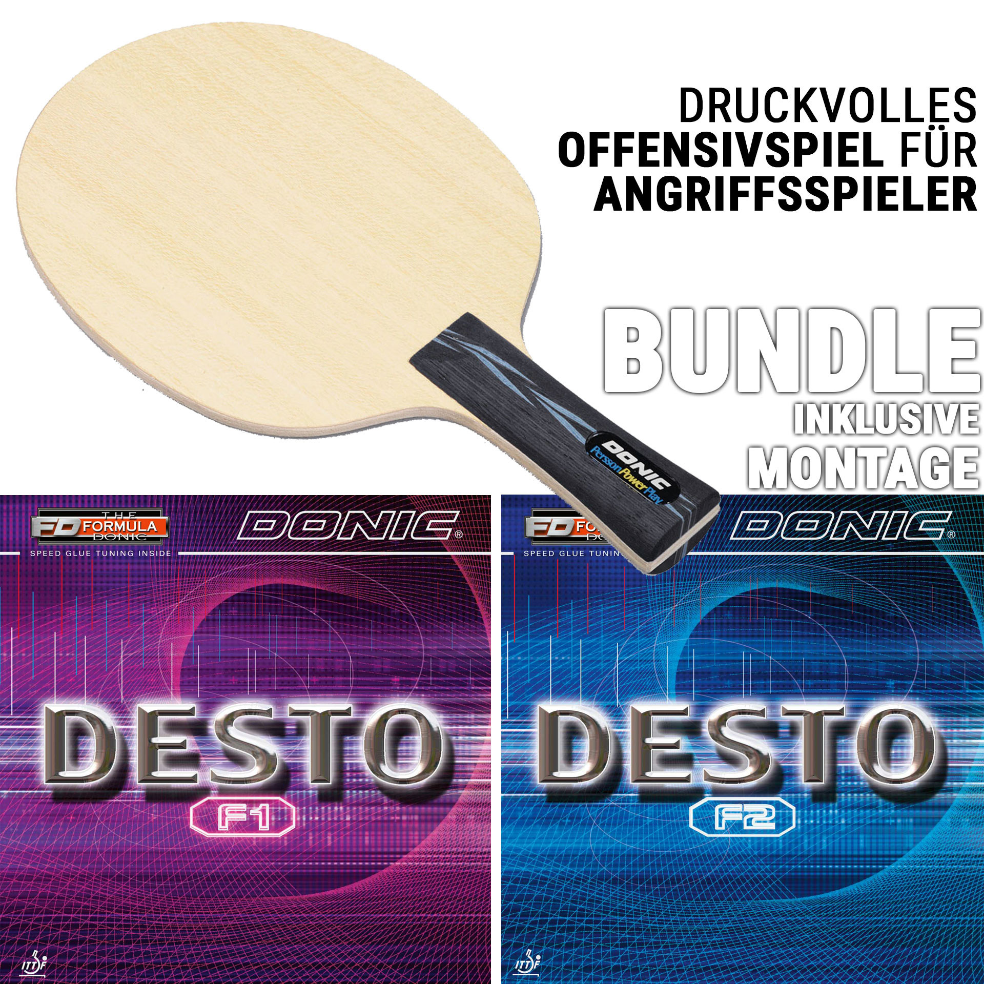 White Donic Desto F1 Plus Table Tennis & Ping Pong Rubber, Choose Color ...