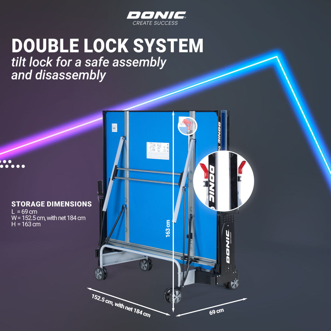 DONIC OUTDOOR ROLLER 800 -5 | Leisure table tennis table